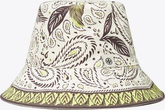 Tory Burch Damen Fischerhut mit Kakadu-Print