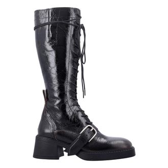Miista Iwona Schn&uuml;r-Stiefel - - Shoes - Damen - Schwarzk - 39 EU