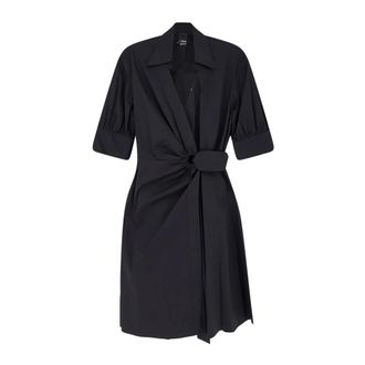 Pinko Pinko, Femme, Robes, Noir, Taille: 40 FR Robe Midi Portefeuille Nou&eacute;e