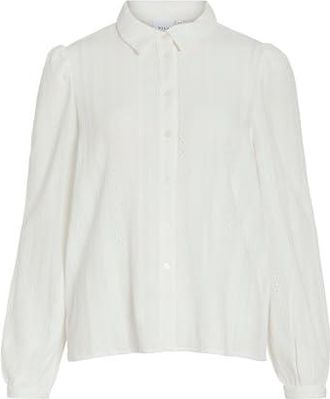 Vila Vila Shirt Vizania L/S-Noos, Cloud Dancer, XS Femmes