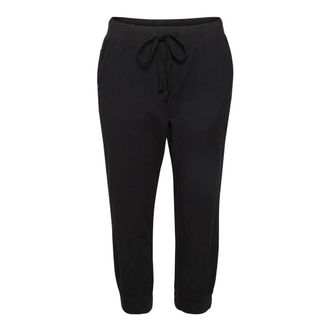 Kaffe Schwarze tiefe Capri-Hose mit elastischem Bund - - Trousers - Damen - Schwarzk - XS