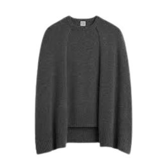 Toteme Crew Cape Knit - - Knitwear - Damen - Grau - M