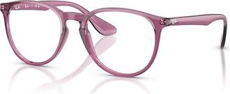 Ray-Ban Erika Optics Violett Transparent Fassung Klar Glas Polarisiert 51-18