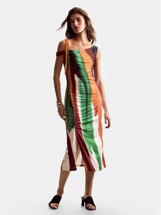 Desigual Sommerkleid Paint Lacroix 26SWVK17 Bunt Slim Fit