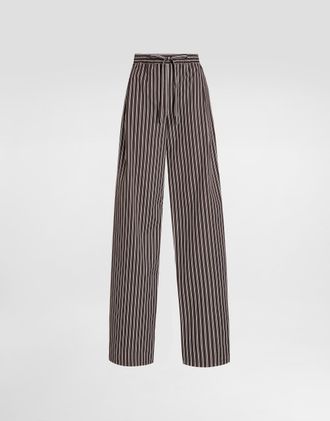 Dolce & Gabbana Striped Poplin Trousers - Frau Hosen Und Shorts n/d 42