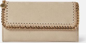 Stella McCartney Falabella Flap Continental Wallet, Woman, Clotted Cream