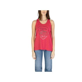 Blauer Femme, Tops, Rouge, Taille: 44 FR Débardeur Logo Cristal Rose