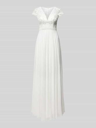 Luxuar Abendkleid mit Spitzenbesatz