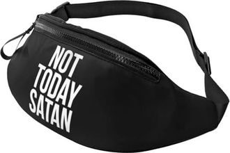 Generic Pas AujourdHui Satan Sacs Banane L&eacute;ger Sac Banane Polyvalent Poche Poitrine Pour Shopping Camping Sports 14X35Cm