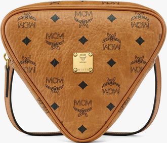 MCM Aren Tamburin-Pouch in Visetos COGNAC VISETOS