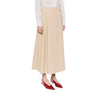 PESERICO Femme, Jupes, Beige, Taille: 38 FR A-Line Panelled Midi Skirt