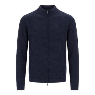 Emporio Armani Wollcardigan aus Schurwolle - - Knitwear - Herren - Blau - XL