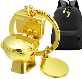 Generic Porte-cl&eacute;s WC - Pendentif fantaisie en m&eacute;tal, accessoire de sac &agrave; main humoristique | Caract&eacute;ristique de conception danneau, objet de d&eacute;coration amusa