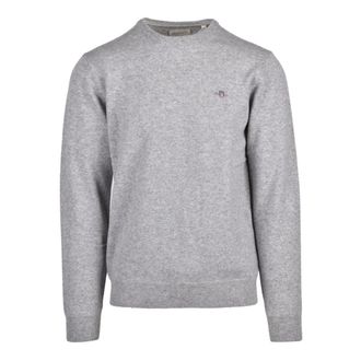 GANT Homme, Sweatshirts et sweats &agrave; capuche, Gris, Taille: 2XL Pull Girocollo