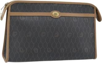 Dior Sac pochette vintage doccasion en toile - Femme - Pre-owned - Noir - Taille: ONE Size