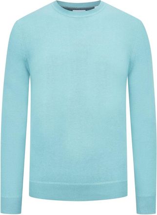 Tom Rusborg Leichter Rundhalspullover aus einem Baumwolle-Seide-Mix in