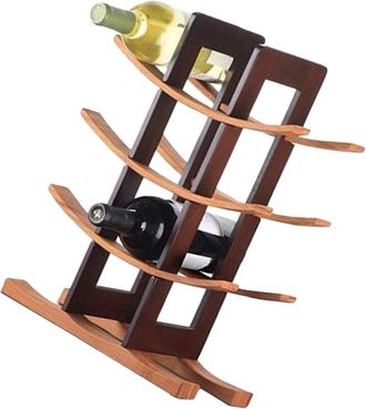 Artibetter Holz Weinregal Stehend aus Naturholz Schmaler Flaschenhalter für Weinflaschen Stabiles Flaschenregal für Zuhause Bar Restaurant Eleganter und Platzspa