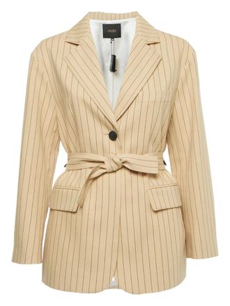 Maje Gestreifter Blazer - Nude