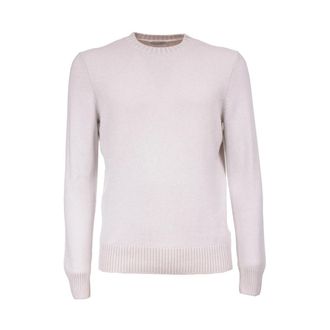 Gran Sasso Kaschmir Rippstrick-Pullover mit Rundhalsausschnitt - - Knitwear - Herren - Beige - XL