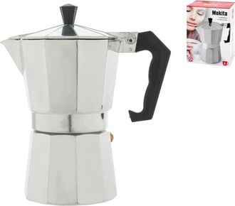 hOme Home Mokita Kaffeemaschine, Kunststoff, Silber/Schwarz, 6 Tassen