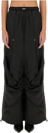 The Attico Femme, Pantalons, Noir, Taille: 34 FR High-Waisted Cargo Maxi Skirt