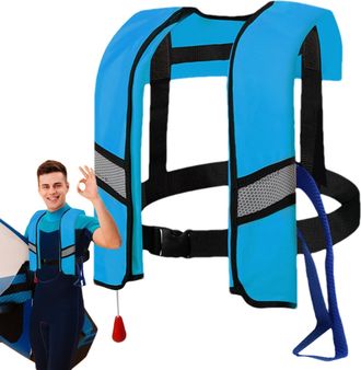 Generic Schwimmweste F&uuml;r Erwachsene - Schwimmen Schnorchelweste, Unisex Rettungsweste F&uuml;r Erwachsene | Ruderweste, Tragbare Automatische Aufblasbare Jacke Aus