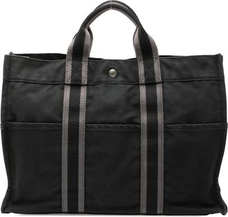 Herm&egrave;s Shopper - Canvas Fourre Tout MM - Gr. unisize - in Grau - f&uuml;r Damen