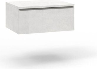 TFT Home Furniture Base avec top 1 tiroir YOKA pierre blanc