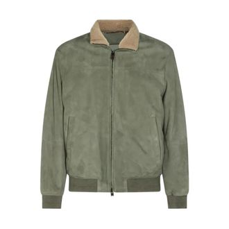 Canali Wildleder-Bomberjacke - - Jackets - Herren - Gr&uuml;n - 3XL
