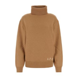 A.P.C. Oversize Kamelwolle Strickpullover - - Knitwear - Damen - Braun - S