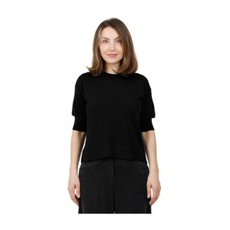 Alpha Studio Maglia girocollo con maniche a giro e intarsio - - Knitwear - Damen - Schwarzk - L