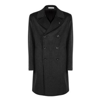 Tagliatore Langer Mantel aus Schurwolle - - Coats - Herren - Grau - XL