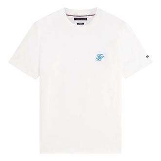 Tommy Hilfiger Homme, Tops, Blanc, Taille: XL Script Monogram Swimshop Tee