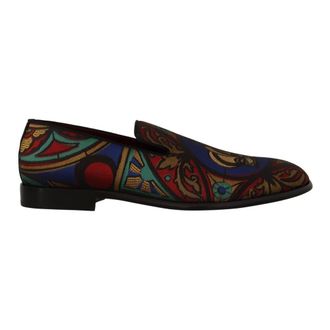 Dolce & Gabbana Homme, Chaussures, Multicolore, Taille: 43 EU Crown Slippers Mocassins