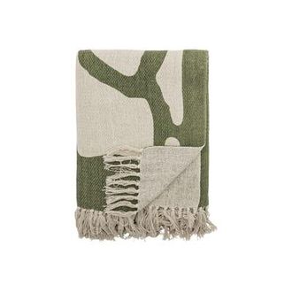 Bloomingville Plaid Dalmine - Vert - Coton recyclé