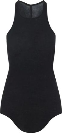 Rick Owens Femme, Tops, Noir, Taille: 36 FR Basic Rib Tank Top