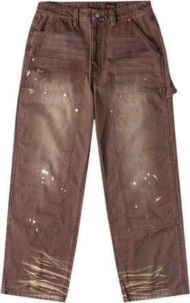 Evisu Femme, Jeans, Brun, Taille: 38 FR Heavy Washed And Distressed Daicock Pants