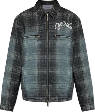 Off-white Homme, Vestes, Vert, Taille: S Veste avec logo imprim&eacute;