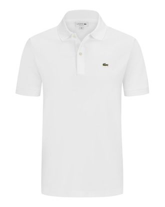 Lacoste Glattes Jersey-Poloshirt mit Krokodil-Aufn&auml;her, Regular Fit in