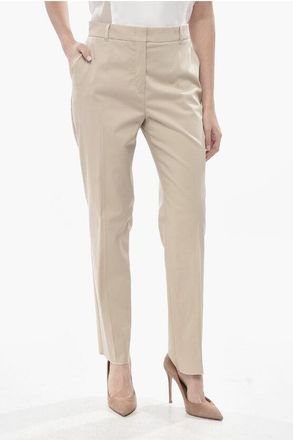 Max Mara STUDIO Stretch-Cotton Chino Trousers size 46