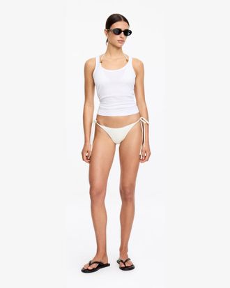 Arket Bikinihose Mit Bindeb&auml;ndern -Wei&szlig;
