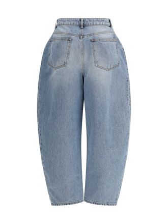 R&oacute;he Barrel-Leg Straight-Fit Jeans - Blue