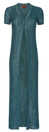 Missoni Blue Metallic Maxi Cardigan Size S