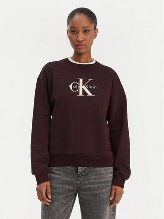 Calvin Klein Jeans Sweatshirt Monologo LV047B234G Braun Regular Fit
