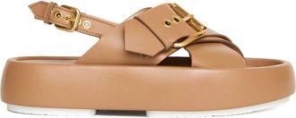 AGL Agl, Femme, Chaussures, Beige, Taille: 39 EU Summer Criss Cross Sandal