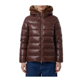 Herno Doudoune matelass&eacute;e &agrave; capuche - Femme - Vestes - Brun - Taille: 38 FR