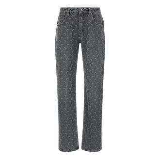 Marine Serre Moon Denim Baumwolljeans - - Jeans - Damen - Grau - M