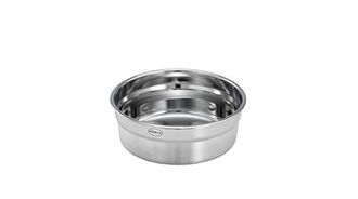 Rösle Flexx 2GO Boîte à déjeuner ronde en acier inoxydable Passe au micro-ondes et au four jusquà 150 °C Passe au lave-vaisselle Argenté 0,4 l