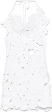 Blumarine robe courte &agrave; design ajour&eacute; - Blanc