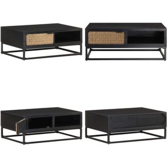 vidaXL Vidaxl - Couchtisch 90x60x35 cm Mango Massivholz - Industrieller Couchtisch - Holzk&uuml;che - Mangoholz Couchtisch - Couchtisch Mit Schublade